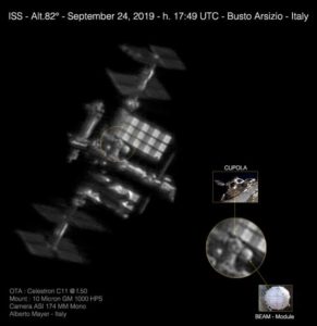 Wonderful picture of the ISS taken during an ARISS School Contact ...